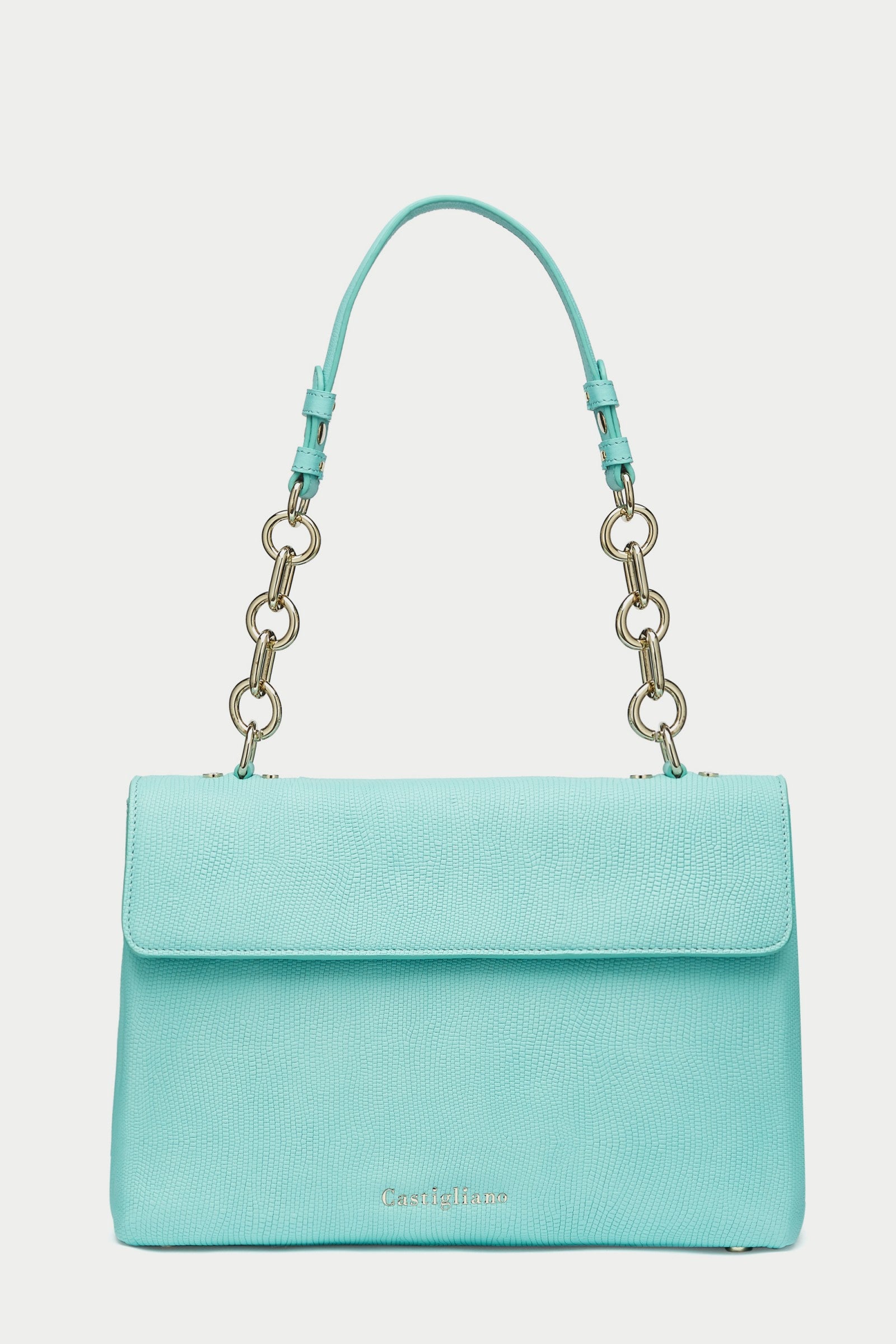 CCB7003 Blue Luce Leather Bag | Caroline Castigliano
